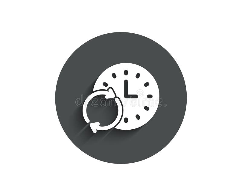 Time Simple Icon. Update Clock Sign. Stock Vector - Illustration of ...