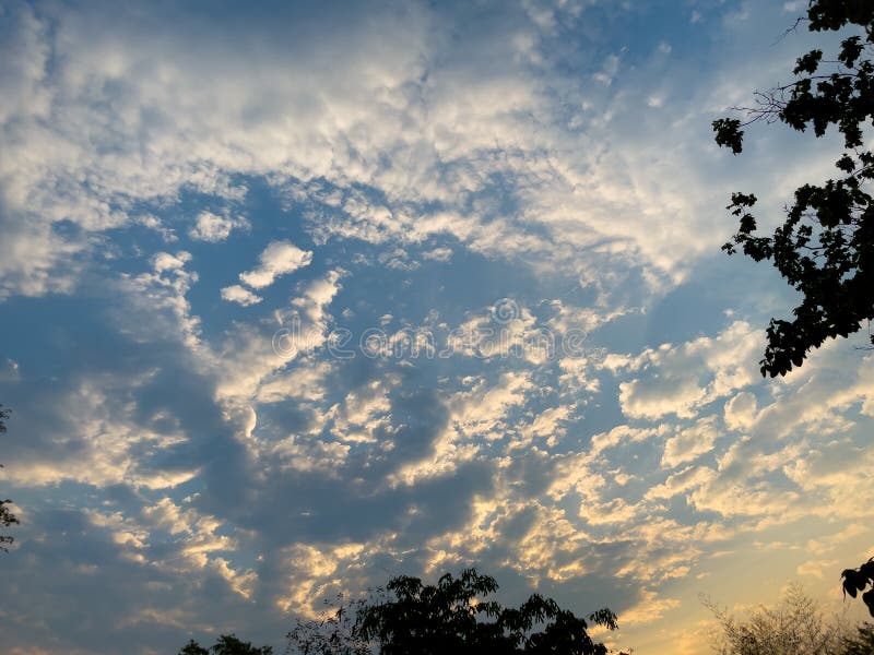 The Time when the Sky Changes Color. Stock Photo - Image of sunlight ...