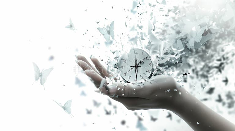 Time Slipping Away on White Background Stock Illustration ...