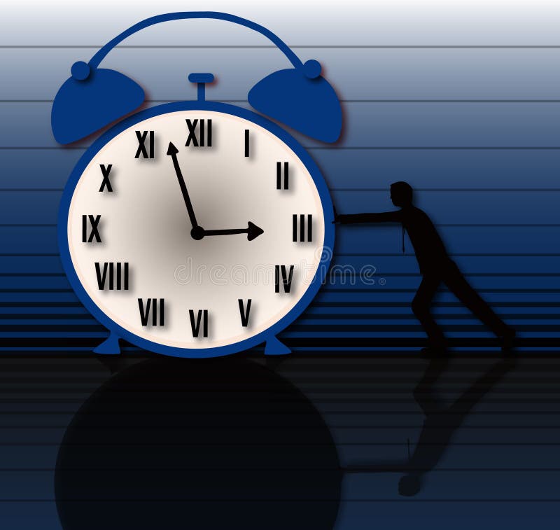 Time is slow and boring stock vector. Illustration of shadow - 3819706