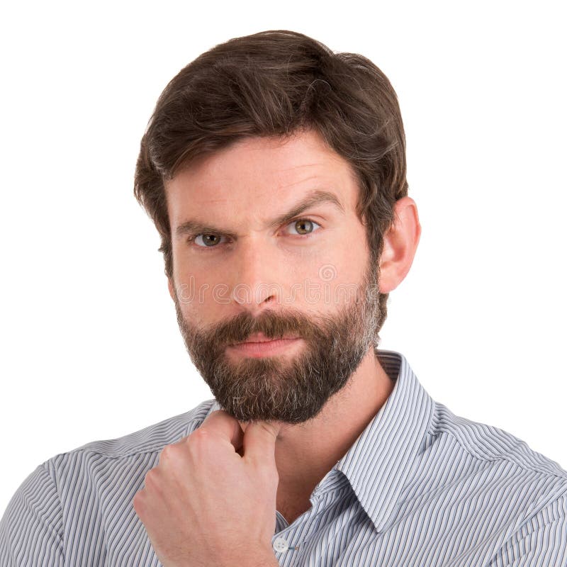 Time for Some Serious Thinking. Portrait of a Handsome Bearded Man ... Time for Some Serious Thinking. Portrait of a Handsome Bearded Man ...