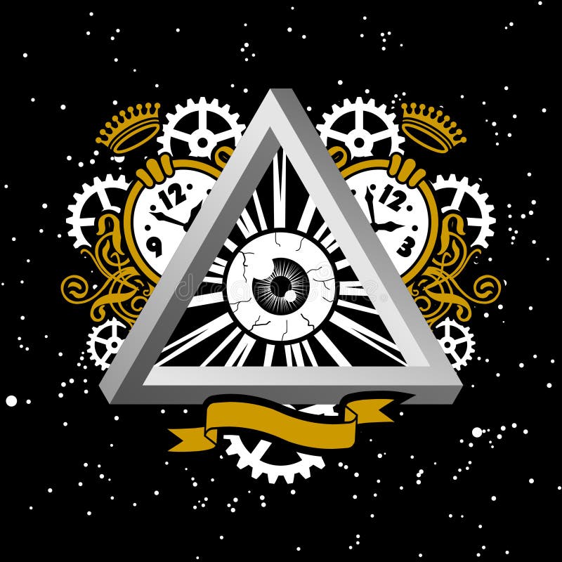 Masonic Square and Compass Symbol Stock Vector - Illustration of ...