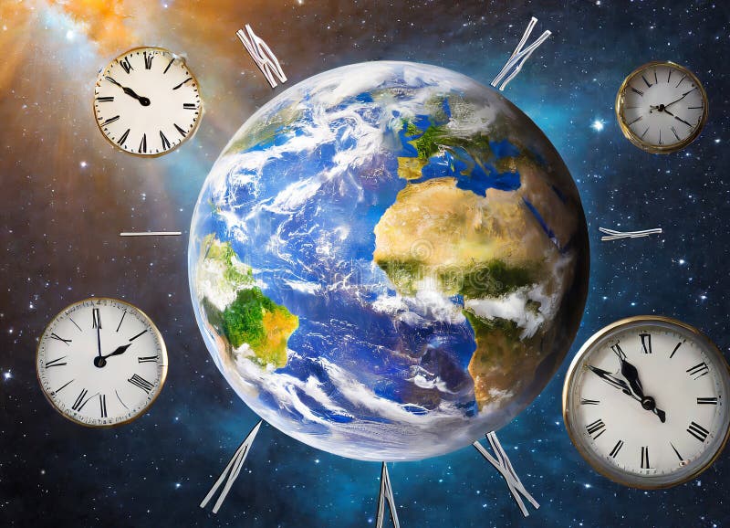 Time and space stock illustration. Illustration of clock - 296081098