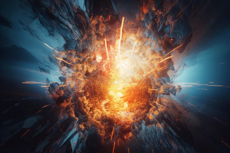 Time Space Explosion. Generate Ai Stock Photo - Image of nature ...