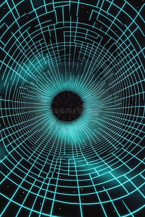 Time-space Grid with Gravitational Distortion Stock Illustration ...