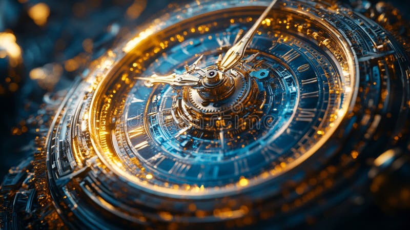 Time Space Technology Background Alarm Clock Time Clock Stock ...