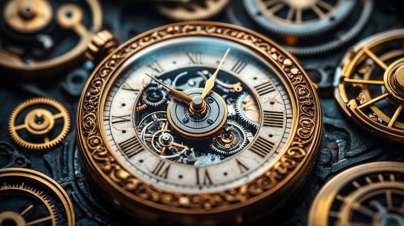 Time Space Technology Background Alarm Clock Time Clock Stock ...