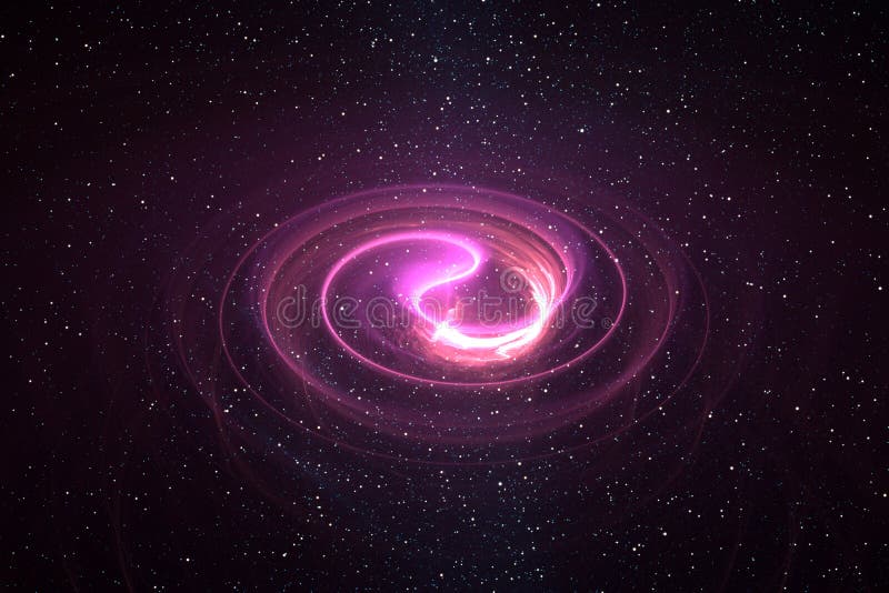 Time and Space Vortex. Theory, Space Science Stock Illustration ...