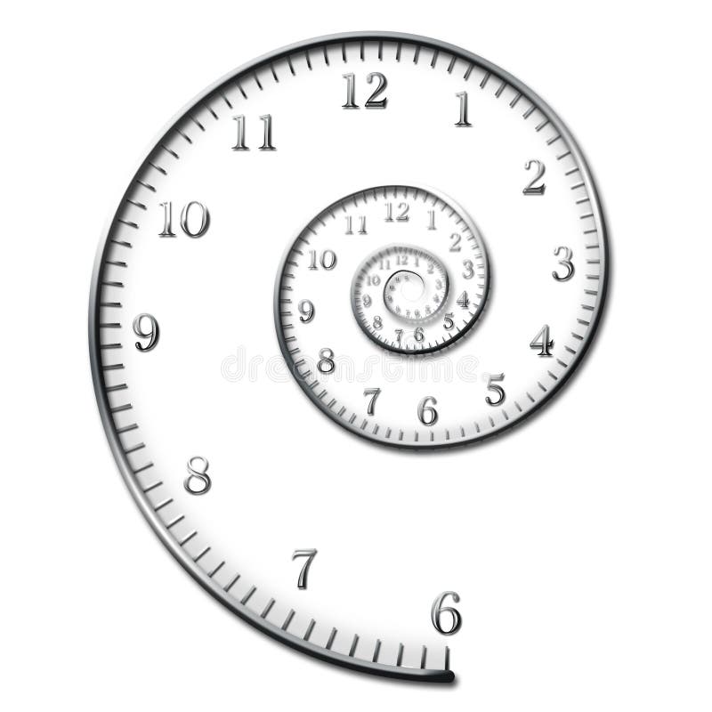 Spiral Roman Numeral Clock Time-Line Stock Vector - Illustration of ...