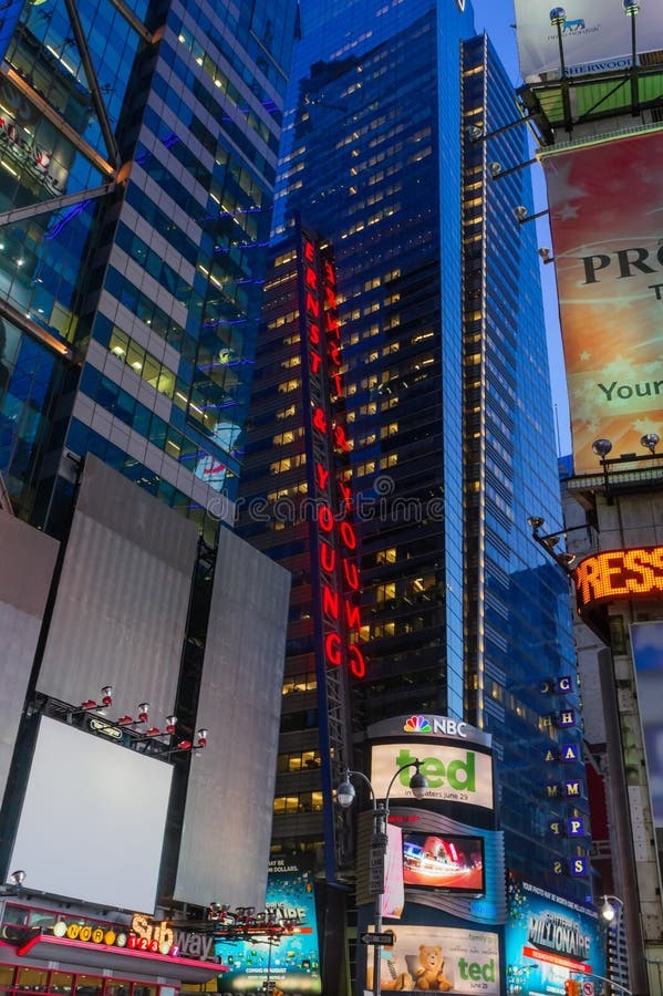 Times Square advertising editorial stock photo. Image of landmark ...