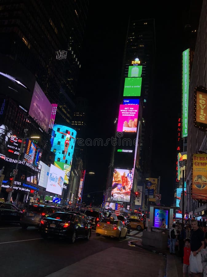 Time square new york editorial photo. Image of night - 138127896