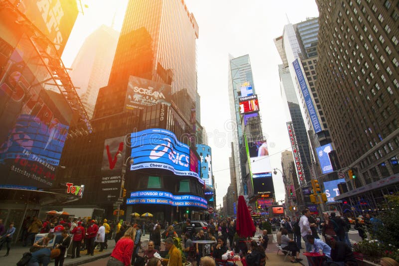 Time Square NYC editorial stock photo. Image of outdoors - 43663883