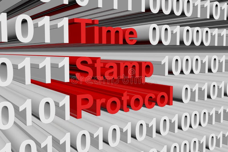 Time stamp protocol stock illustration. Illustration of information ...