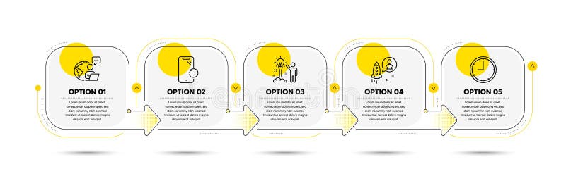 Time, Startup and Creative Idea Icons Set. Smartphone Recovery Sign ...