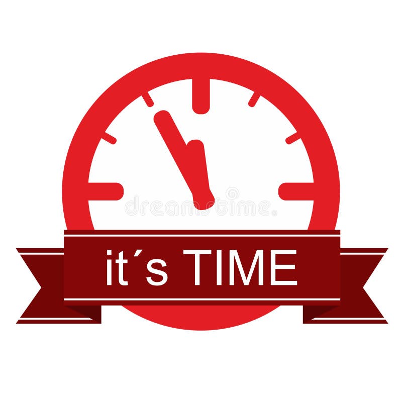 It is time sticker stock vector. Illustration of label - 54218509