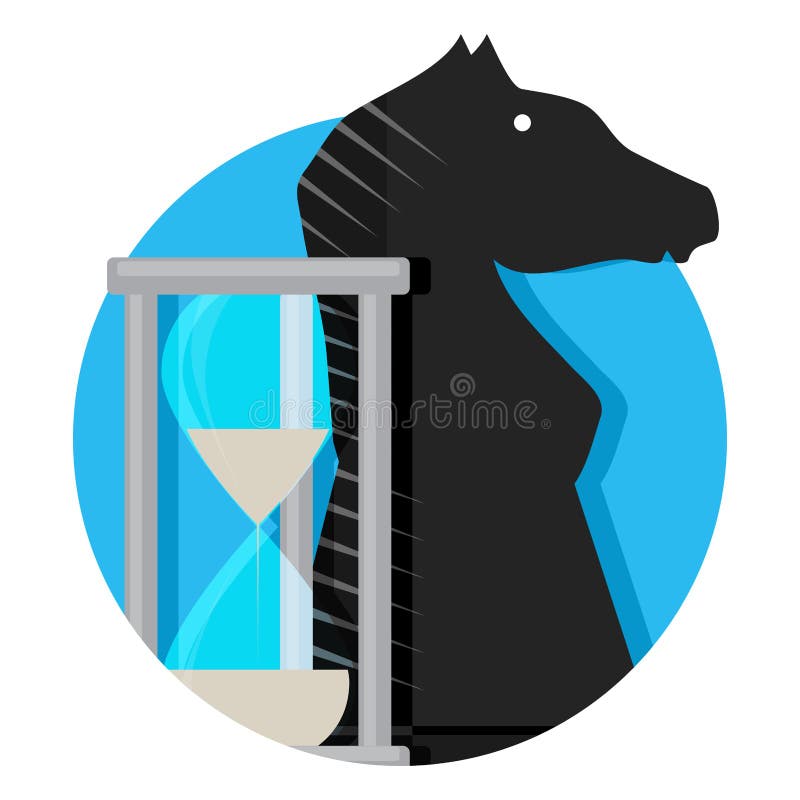 Time and strategy icon stock vector. Illustration of horse - 89740288