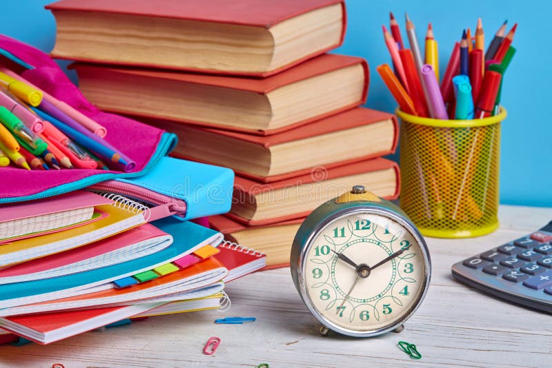 Time for Study. School Objects for Students Stock Image - Image of view ...