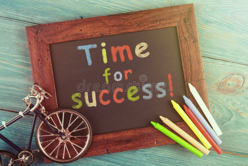 Time for Success - Written with Crayons on the Chalkboard Stock Photo ...