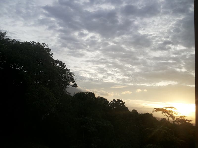 Time for Sun Rising at Mountain Stock Image - Image of morning, tree ...