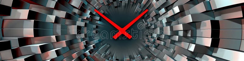 Time Takes on a Psychedelic Form with a Mesmerizing Clock. Stock ...