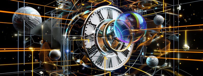 Time Takes on a Psychedelic Form with a Mesmerizing Clock Stock ...