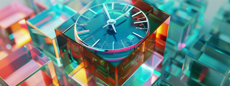 Time Takes on a Psychedelic Form with a Mesmerizing Transparent Clock ...