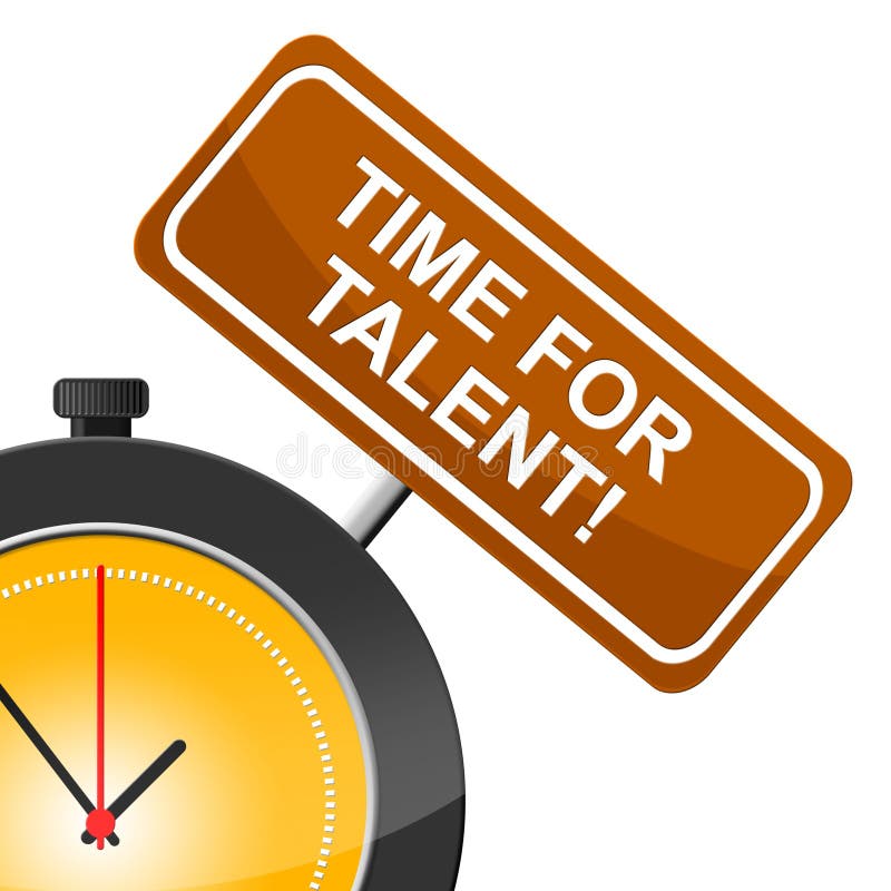 Time for Talent Clock Looking Searching Job Candidates Skilled P Stock ...