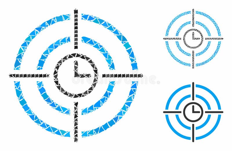 Time Target Composition Icon of Humpy Pieces Stock Illustration ...