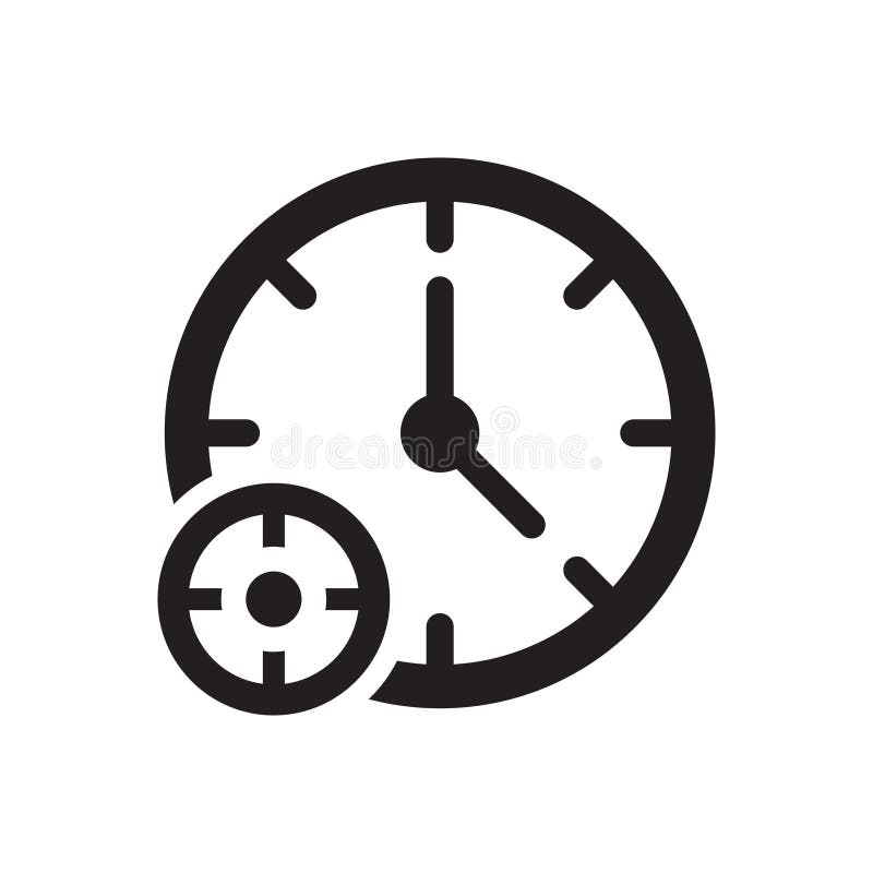 Time Target Icon - Clock Target Icon Stock Vector - Illustration of ...