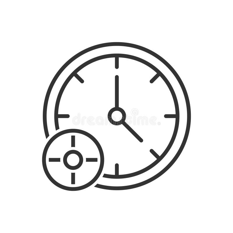 Time Target Icon - Clock Target Icon Stock Illustration - Illustration ...