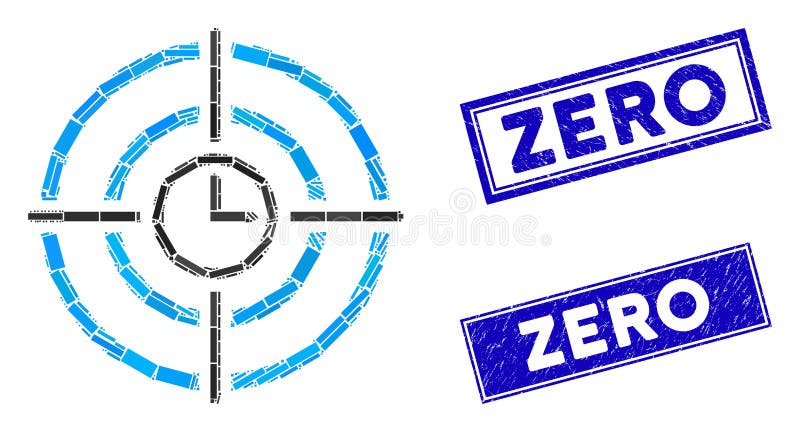 Time Target Mosaic and Grunge Rectangle Zero Watermarks Stock ...