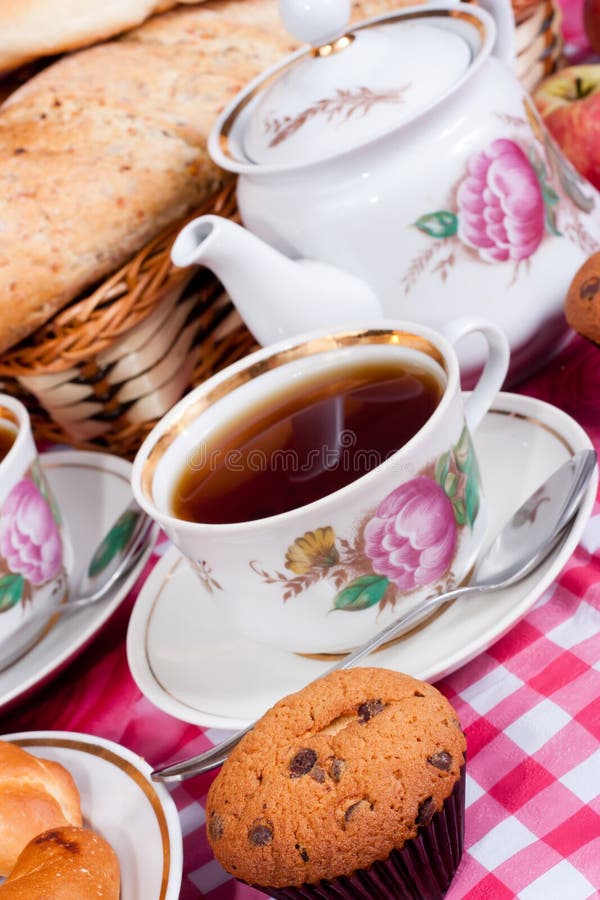 Tea time stock photo. Image of closeup, party, snack - 17221482