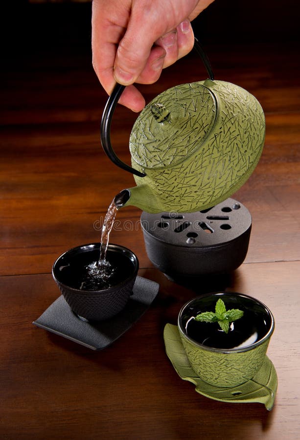 Time for tea stock image. Image of coaster, service, hand - 23142417