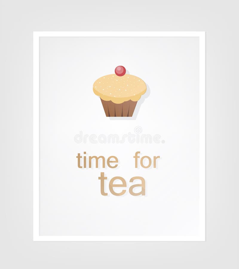 Time for tea poster stock vector. Illustration of sweet - 34479442