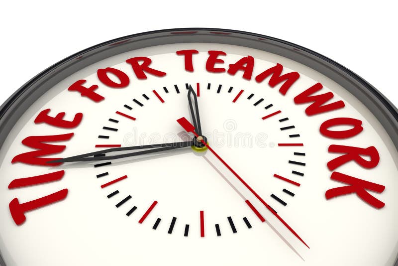 Time for Teamwork. Watches with Text Stock Illustration - Illustration ...