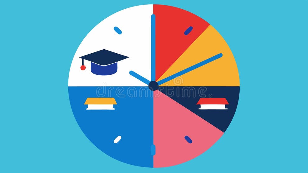Time for Tech a Clock Divided into Segments Showing Times Spent on ...