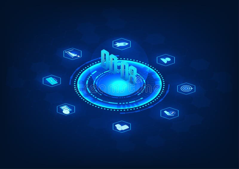 Time Technology with Technology Circle with Icons it Conveys the Time ...