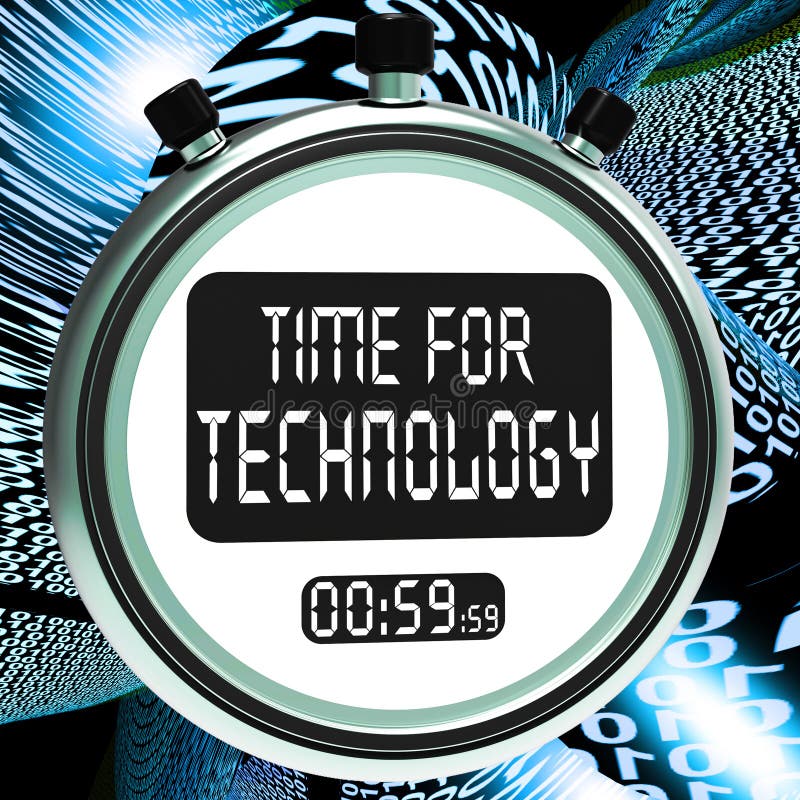 Time for Technology Message Showing Innovation Stock Illustration ...