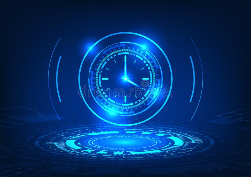 Time Technology a Technological Circle that Projects the Clock in the ...