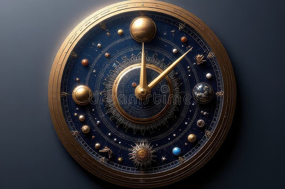 Time-telling Cosmos Display Stock Illustration - Illustration of ...