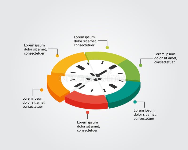 Time Template for Infographic for Presentation for 6 Element Stock ...