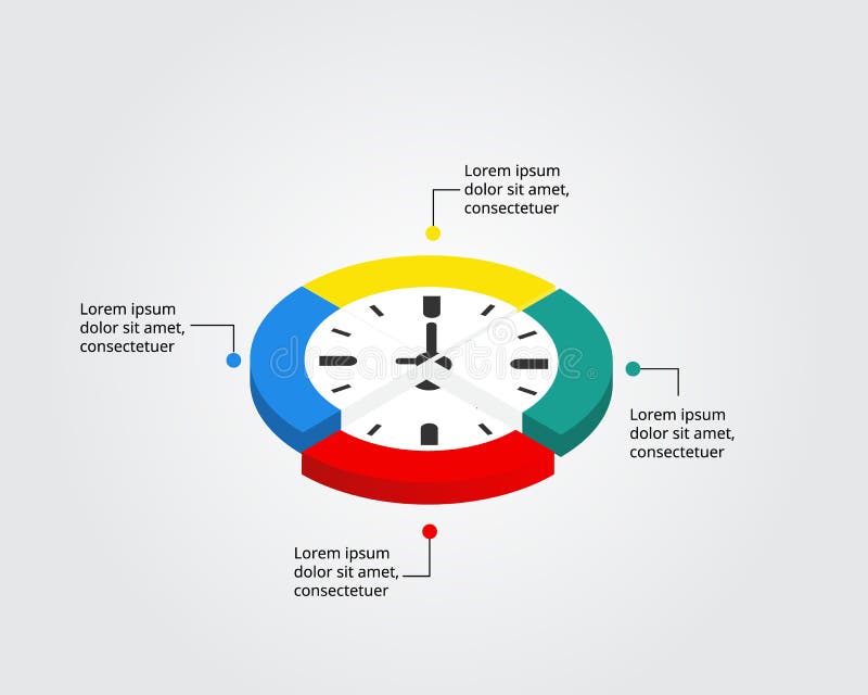 Time Template for Infographic for Presentation for 4 Element Stock ...