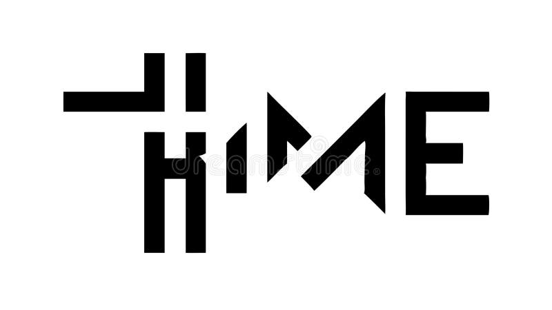 TIME Text Logo, Temporal Concept Design, Vector Design Generative AI Stock Vector - Illustration ...