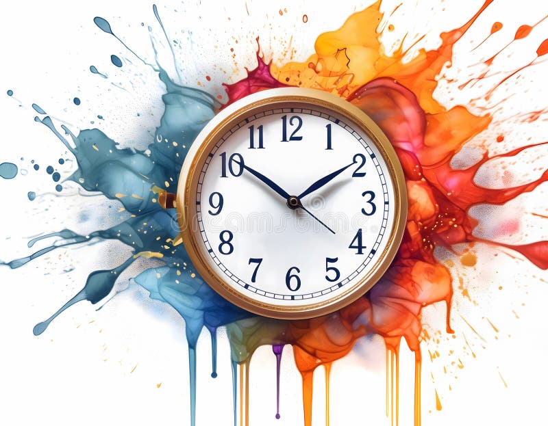 Vivid clock stock illustration. Illustration of face - 331996248