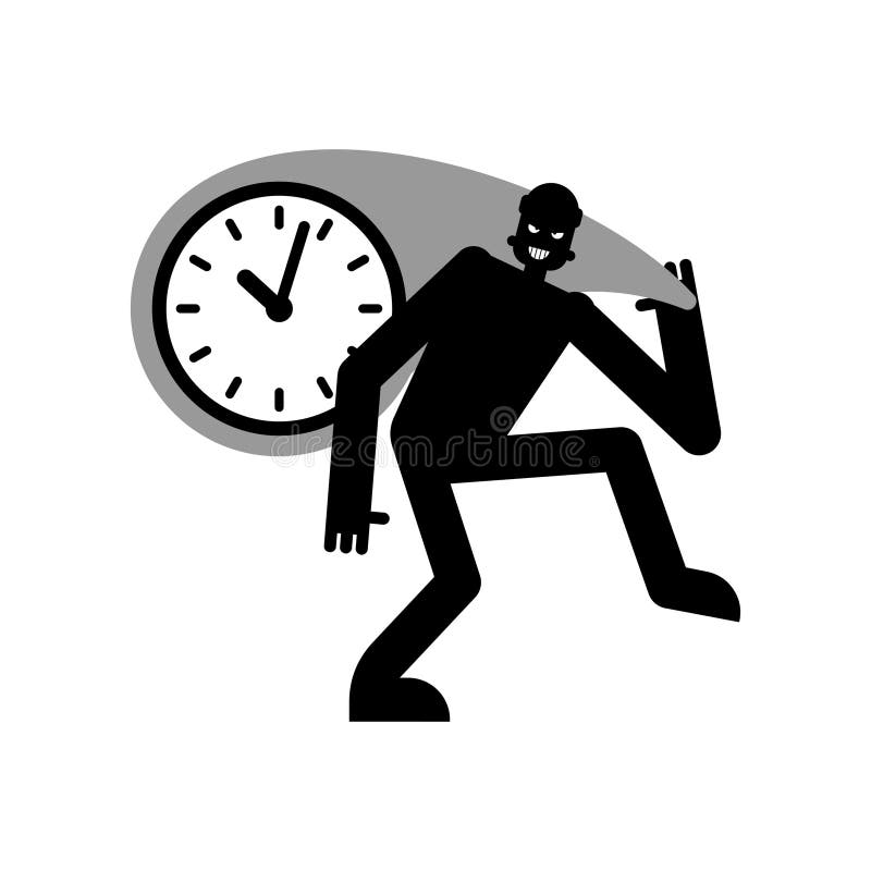 TIME THIEF. Thief Stole Watch Stock Vector - Illustration of deadline ...