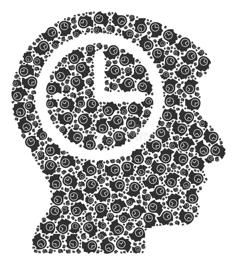 Time Thinking Vector Composition of Self Recursive Items Stock Vector ...