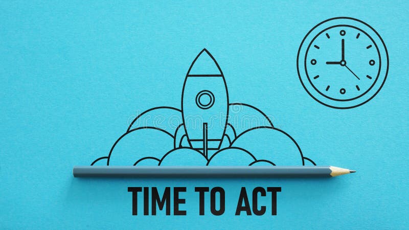 Time for Change is Shown Using the Text and Picture of Clock Stock ...