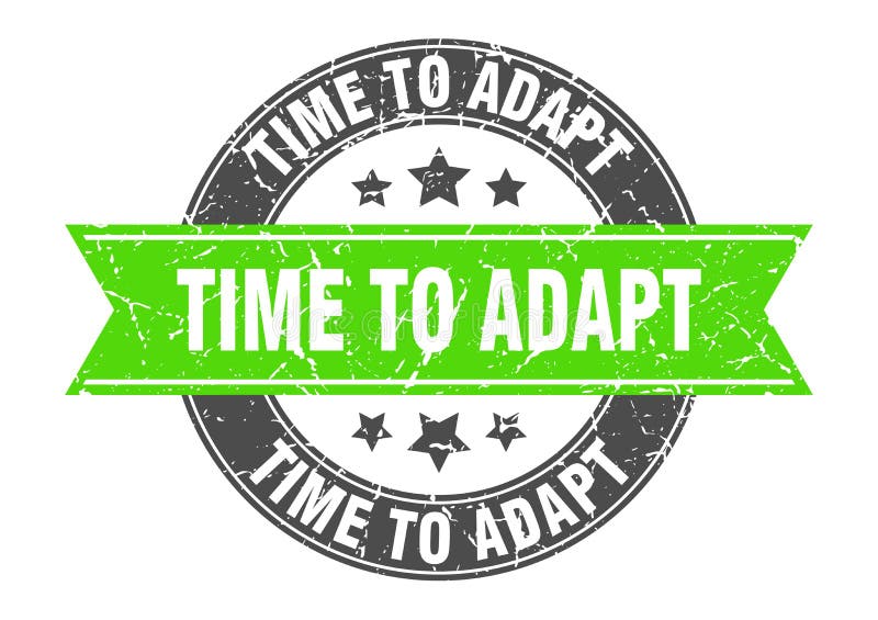 Time to adapt stamp stock vector. Illustration of insignia - 162723851
