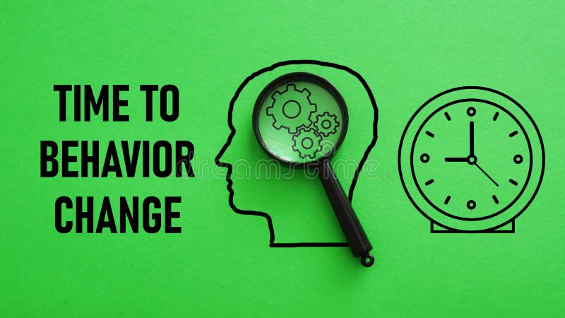 Time for Change is Shown Using the Text and Picture of Clock Stock ...