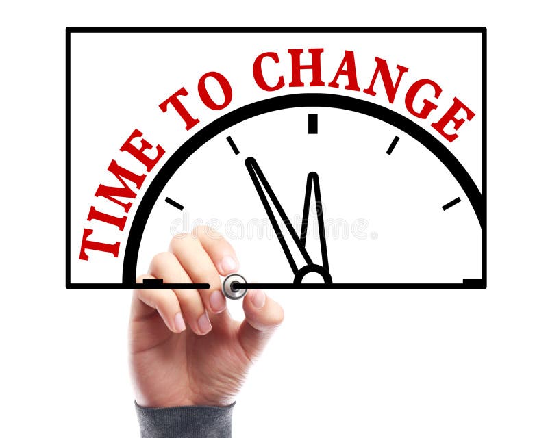 Time to change stock photo. Image of blackboard, board - 51349476